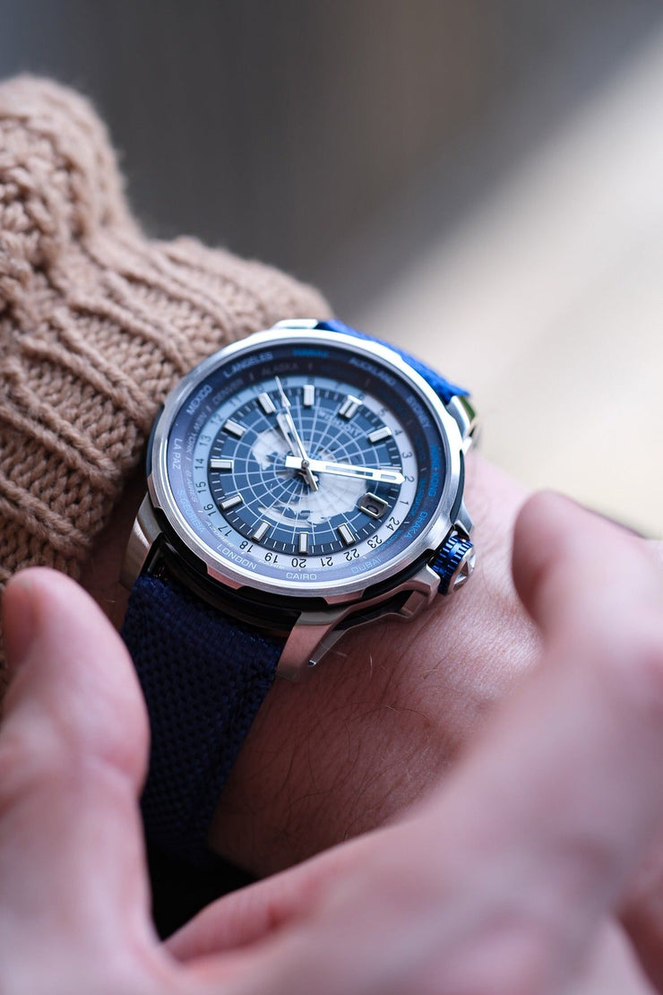 WISHDOIT Eternal Earth Men's Stainless Steel World Time Self Wing ...